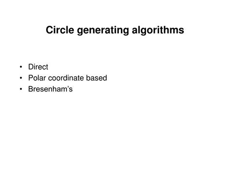 Ppt Raster Conversion Algorithms For Line And Circle Powerpoint