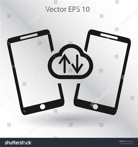 Cloud Storage Synchronization Devices Vector Vector De Stock Libre De Regalías 466910810