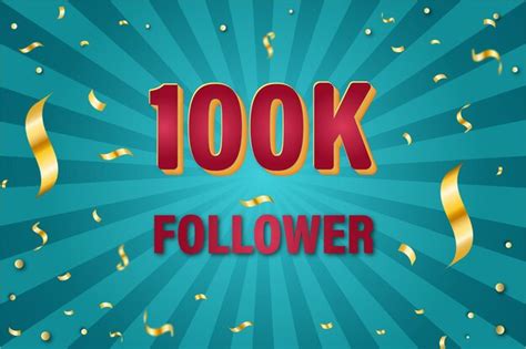 100k 소셜 미디어 네트워크 팔로워 및 연결 프리미엄 벡터