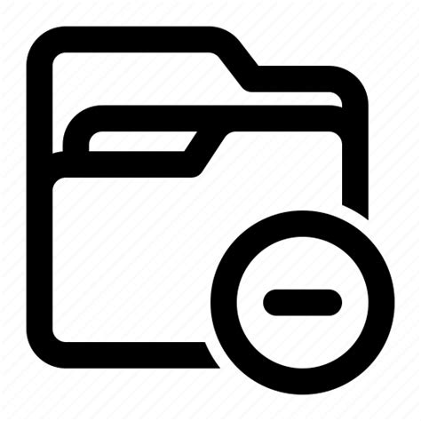 Remove Folder Data Storage File Office Material Icon Download