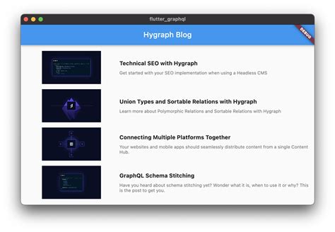 Guided Tutorial On How To Use Graphql With Flutter Hygraph