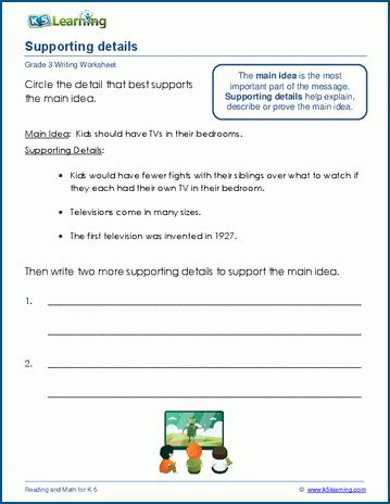 Opinion Writing For Grade 3 K5 Learning