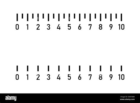 Measurement Scale Numbered Ruler Precision Tool Black Simple Design Stock Vector Image And Art