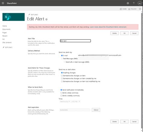 Sharepoint Manage Alerts Retiring Power Automate Template Alternative Microsoft Qanda