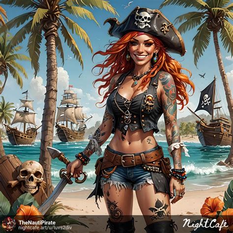 Sexy Pirate Bikini Girl Digital Download 8k High Resolution Image