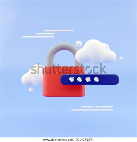 3d Lock Password Field Password Protected Stock Illustration 2014251671