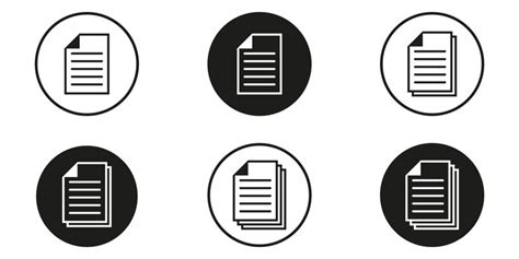 Premium Vector Document Vector Icons Set Paper Document Page Icon Vector Element Simple