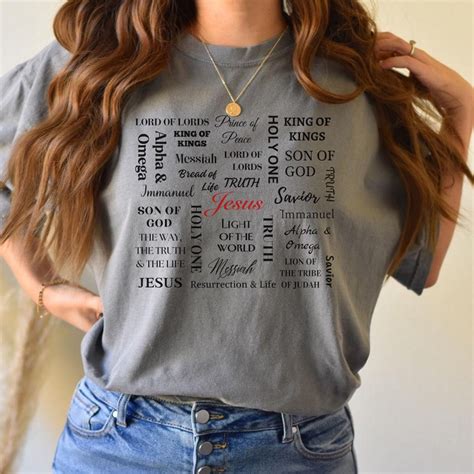 Names Of Jesus Shirt Comfort Colors Tshirt Christian Shirts