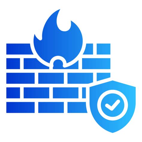 Blue Firewall Icon