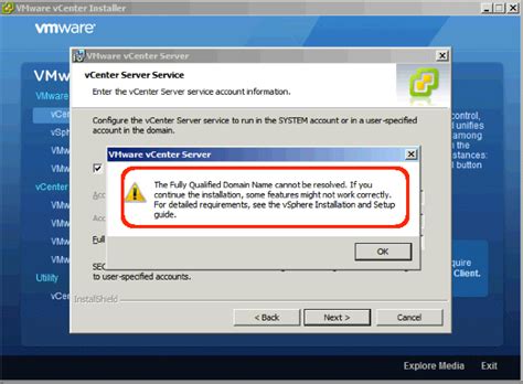 Getting Around Fqdn Vcenter Install Error