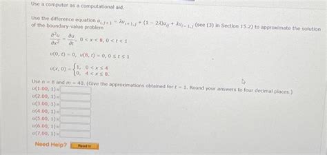 solved use a computer as a computational aid use the