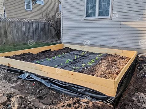 building the perfect raised garden bed a step by step guide stock