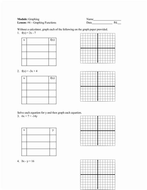 Writing Equations From Tables Worksheet Pdf Free Printable