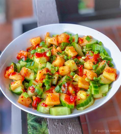 Korean Style Kimchi Cucumber Salad Supriya Raman