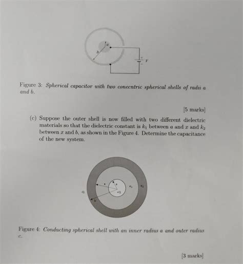 Solved 5 A Define Capacitance [3 Marks] B Consider A
