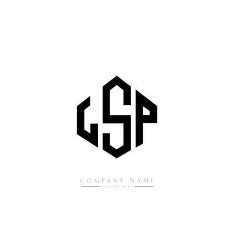 Lsp Letter Logo Design With Polygon Shape Lsp Polygon And Cube Shape