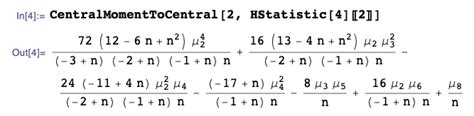Statistics Variance Of The Estimators Of The First Central Moments