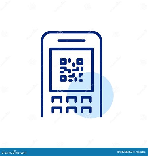Qr Code On A Payment Terminal Contactless Payment Methods Pixel Perfect Icon Stock Vector