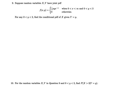 Solved Suppose Random Variables Xy ﻿have Joint Pdfxyy0