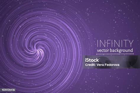 울트라 바이올렛 물결 모양의 공간 배경입니다 빛나는 나선형 우주 배너 무한대 벡터 일러스트입니다 디자인 서식 파일을 편집 하 게 쉬운 0명에 대한 스톡 벡터 아트 및 기타