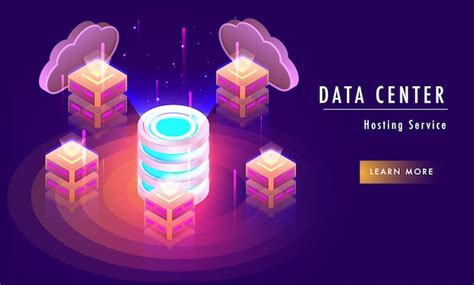 Premium Vector Data Centre Hosting Service Concept