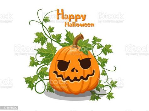 즐거운 할로윈 보내세요 감정을 가진 호박은 흰색 배경에 고립 된 얼굴 벡터 만화 일러스트 10월에 대한 스톡 벡터 아트 및 기타 이미지 Istock