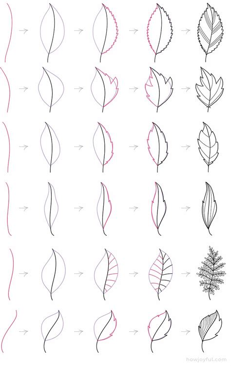How To Draw Leaf Leaf Drawing For Beginners Easystep Pencil Drawing Images