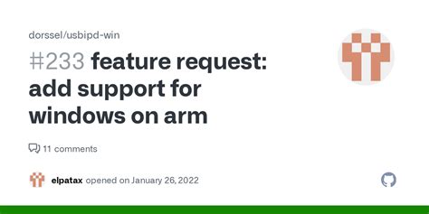 Feature Request Add Support For Windows On Arm Issue Dorssel Usbipd Win GitHub