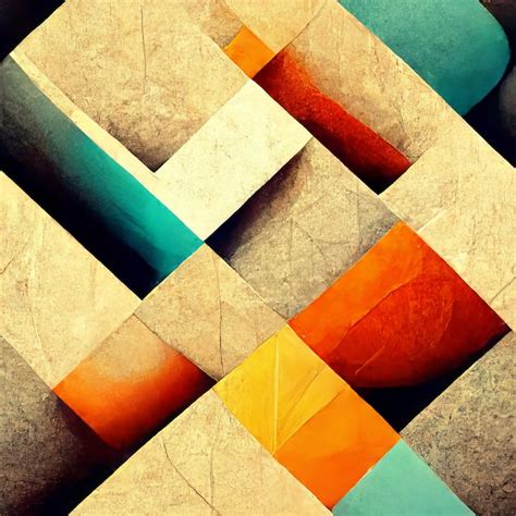 Premium Photo Seamless Pattern Abstract Geometric Shapes Ai Generative