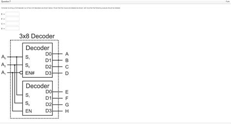 solved consider building a 3×8 decoder out of two 2×4