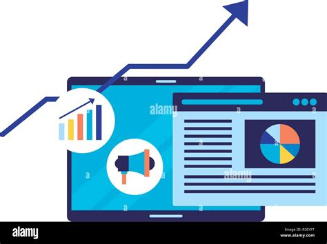 Mobile Page Diagram Arrow Search Engine Optimization Vector