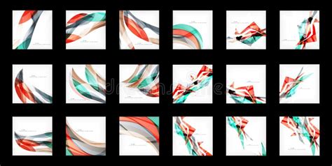 Large Set Of Abstract Backgrounds Stock Vector Illustration Of Angular Design