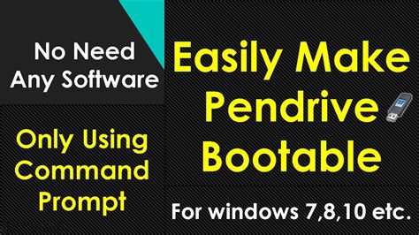 How To Create Bootable Usb Flash Drive Using Command Prompt Easy Way
