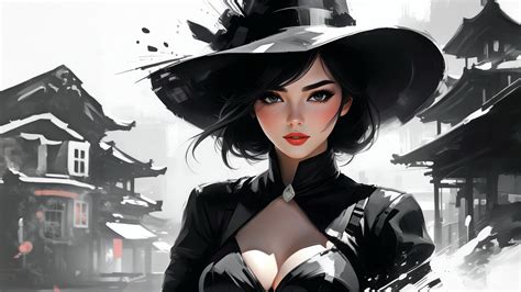 Портрет девушки брюнетка в белой шляпе на фоне старого города · бесплатная фотография от Danastr