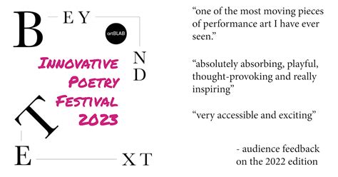 Beyond Text Innovative Poetry Festival Indiegogo