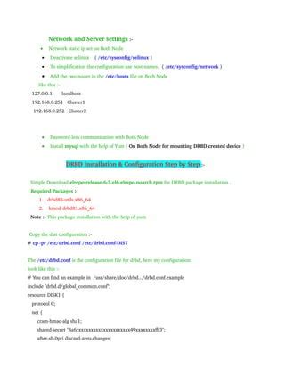 Mysql With Drbd Pacemaker Corosync On Linux Pdf