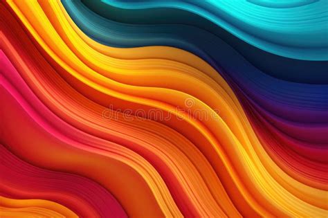 Abstract Colorful Graphic Wave Background Generative Ai Stock Illustration Illustration Of