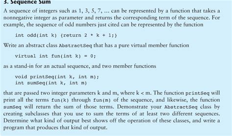 Solved Sequence Suma Sequence Of Integers Such As