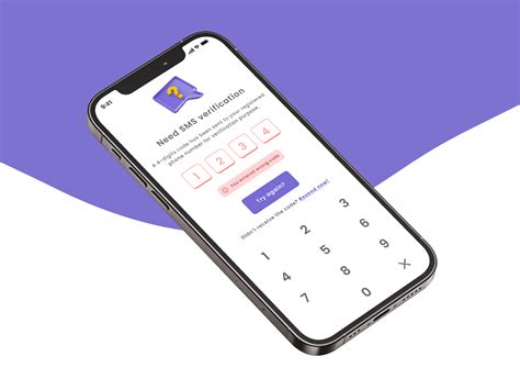 Sms Verification Mobile App Screen Behance