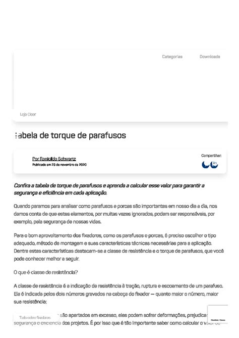 Formula Para Torque Calculo Categorias Downloads Loja Ciser Tabela
