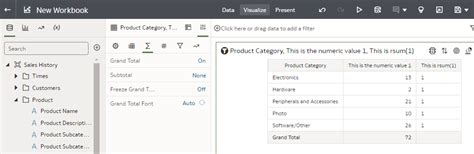 How To Count Number Of Rows In Table Visualization In Nsaw Workbook — Oracle