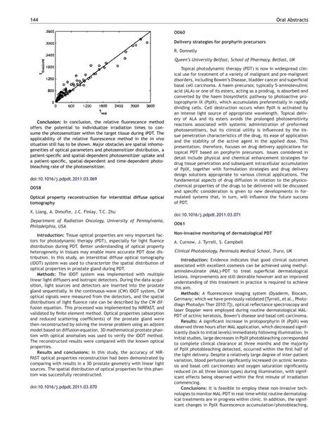 pdf optical property reconstruction for interstitial diffuse optical