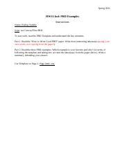 HW Ind PRD Examples Spring Spring HW Ind PRD Examples