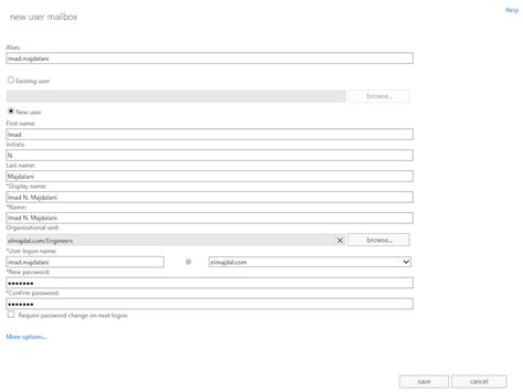 How To Create A New User Mailbox In Exchange Server 2013 ElMajdal Net
