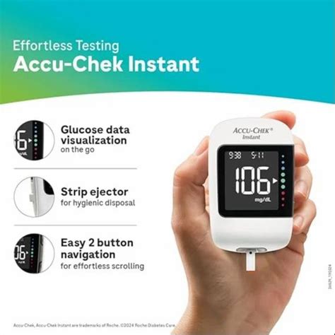 Accu Chek Instant Glucometer Bluetooth 10 Strips At Best Price In