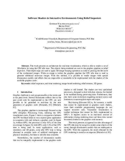 pdf software shaders in interactive environments using relief impostors