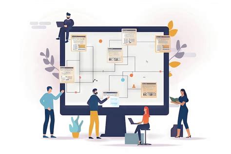 a project manager handing out assignments to each team member creating