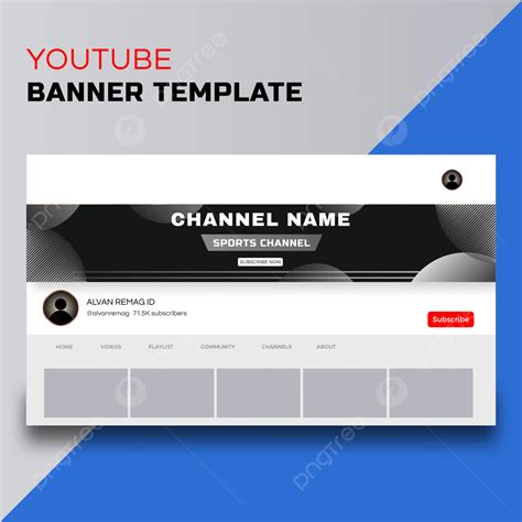 free template youtube banner design vol 9 vector template download on