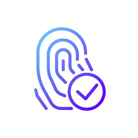 Biometrics Pixel Perfect Gradient Linear Vector Icon Fingerprint Scanning User Identification
