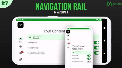 navigation rail in material 3 android youtube